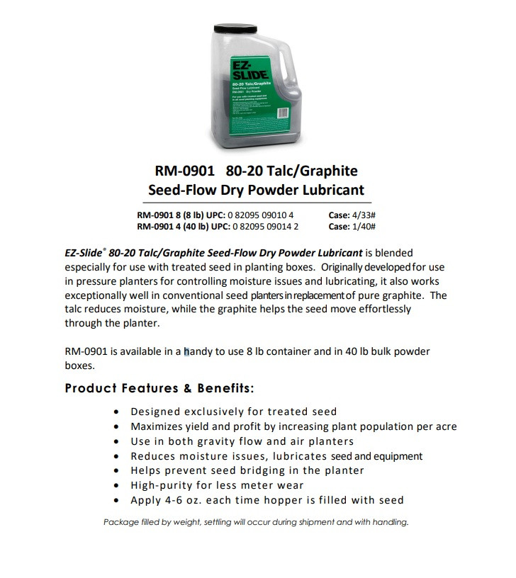 Ez-Slide 80-20 Talc/Graphite 8 lb Container | RM-0901 8 | Farmer Bob's