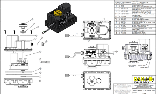Banjo Electric Valve Actuator On/Off 3/4 Second 4-Wire | EV3304 ...
