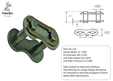 60-1, Roller Chain Connecting Link Standard ( Master Link ) | CL60 ...