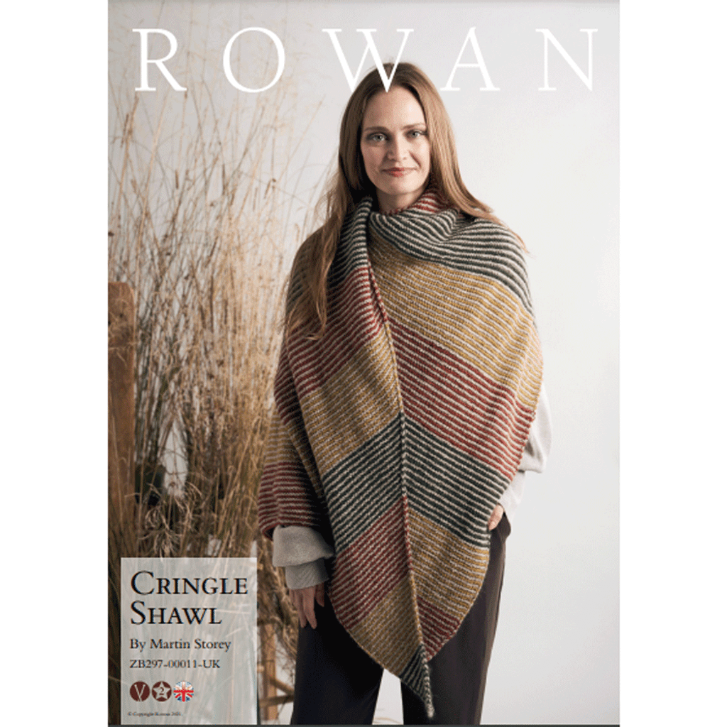 Rowan Ladies Cringle Shawl Knitting Pattern Using Moordale Outback Yarns