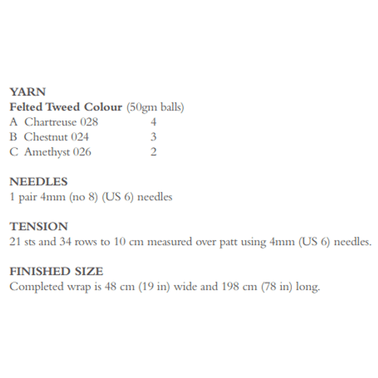 Rowan Womens Corinthian Wrap Knitting Pattern Using Felted Tweed