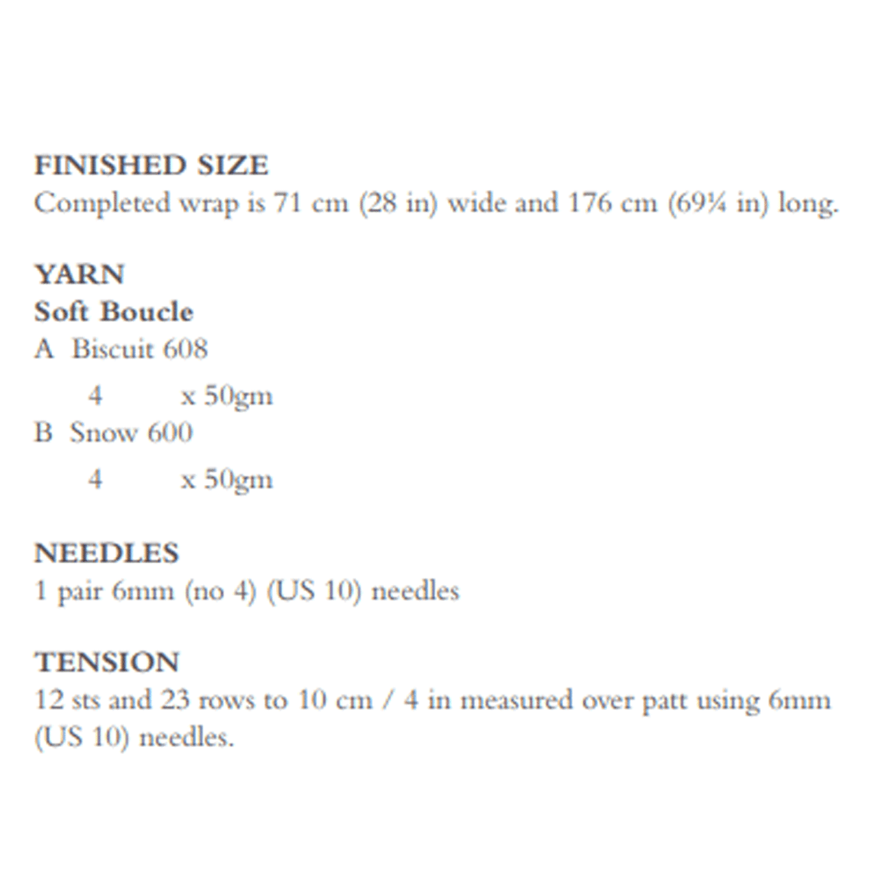 Rowan Womens Waldorf Wrap Knitting Pattern Using Soft Boucle Outback