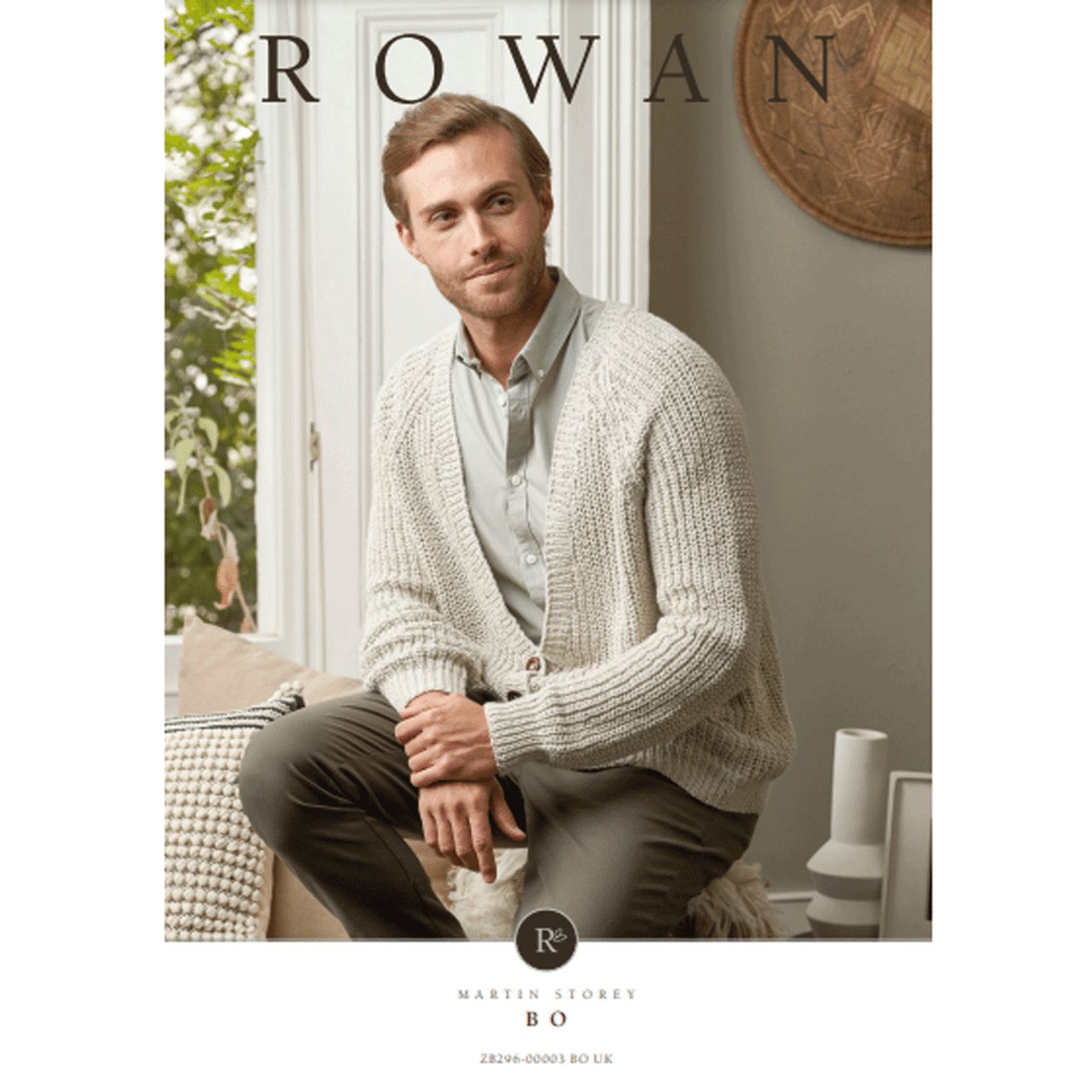 Rowan Mens Bo Cardigan Knitting Pattern Using Denim Revive Outback Yarns