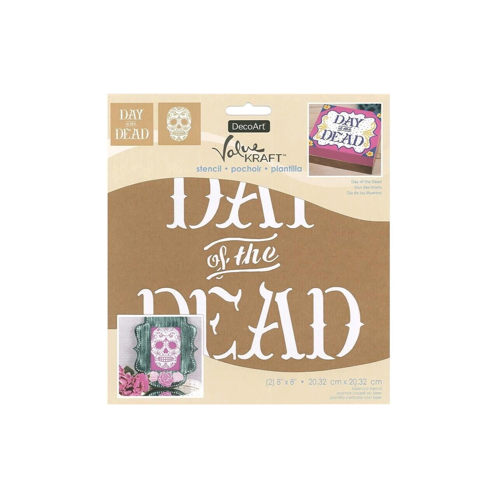 Day of The Dead | Value kraft Stencil | DecoArt | Outback Yarns