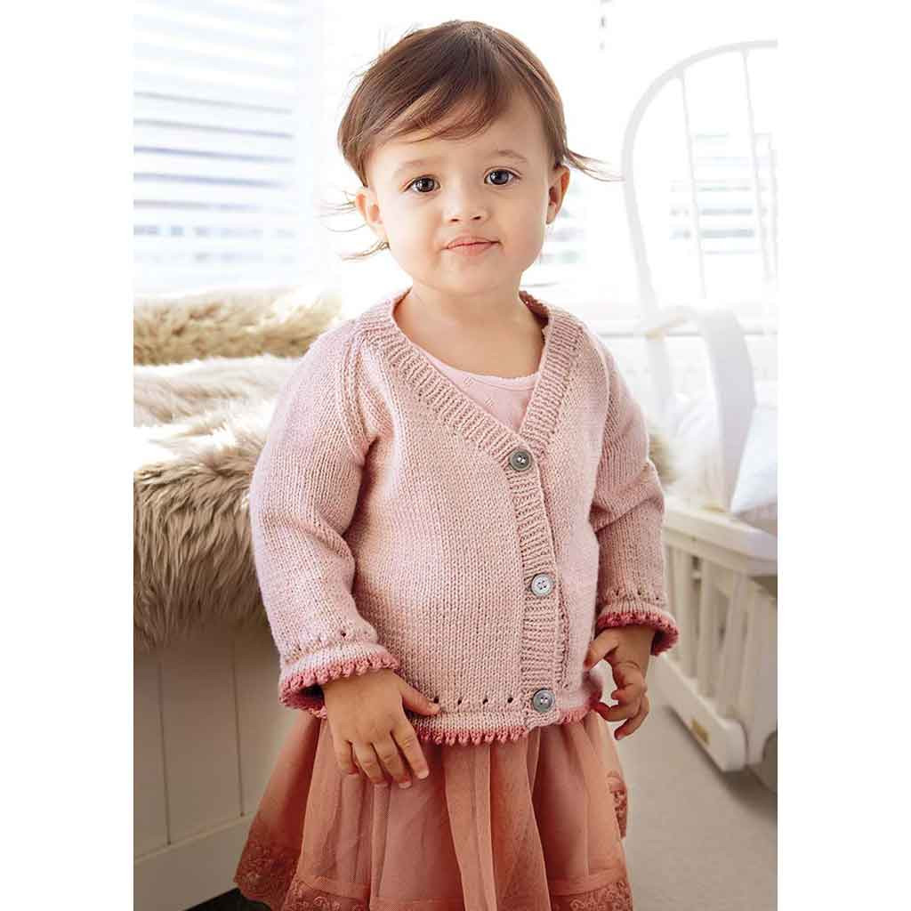 Rowan Rosemary Cardigan PDF Pattern Baby Cashsoft Merino | Outback Yarns