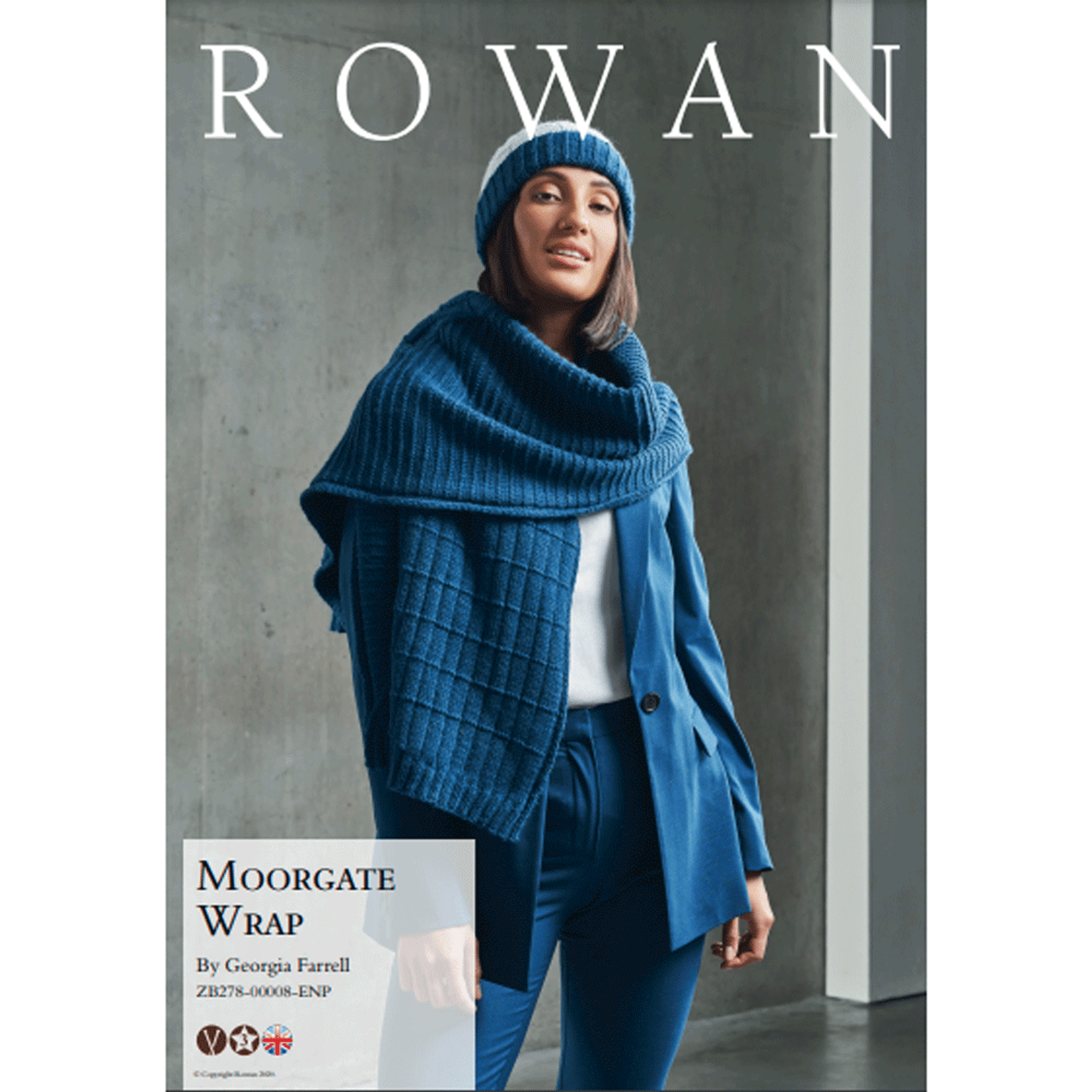 Rowan Womens Moorgate Wrap Knitting Pattern Using Alpaca Soft Dk