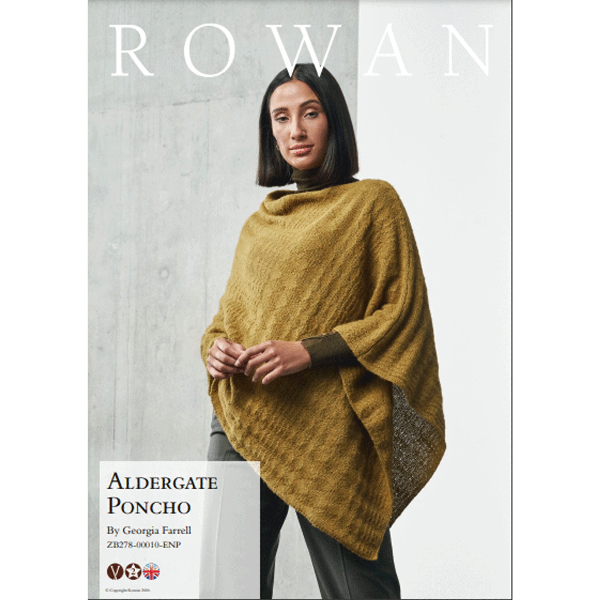 Rowan Womens Aldersgate Poncho Knitting Pattern Using Alpaca Classic
