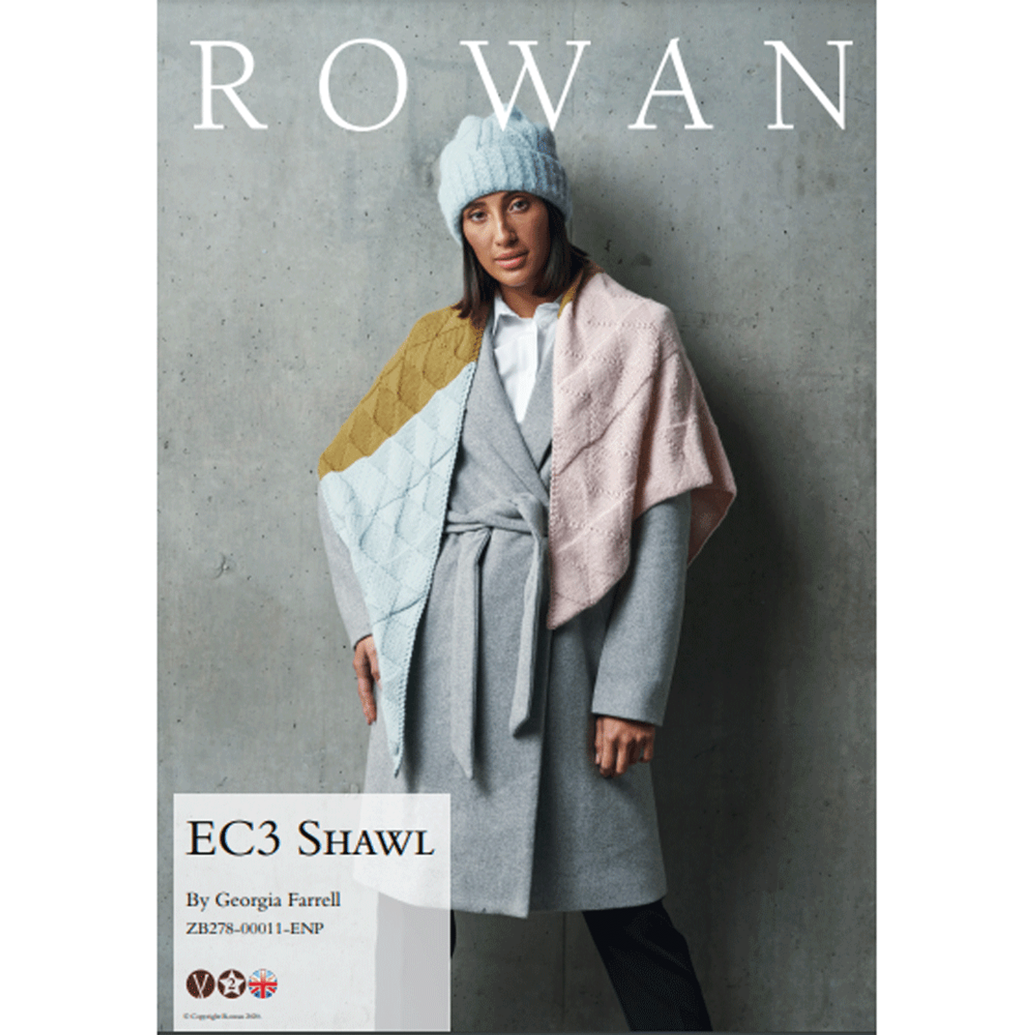 Rowan Womens Ec3 Shawl Knitting Pattern Using Alpaca Soft Dk Outback
