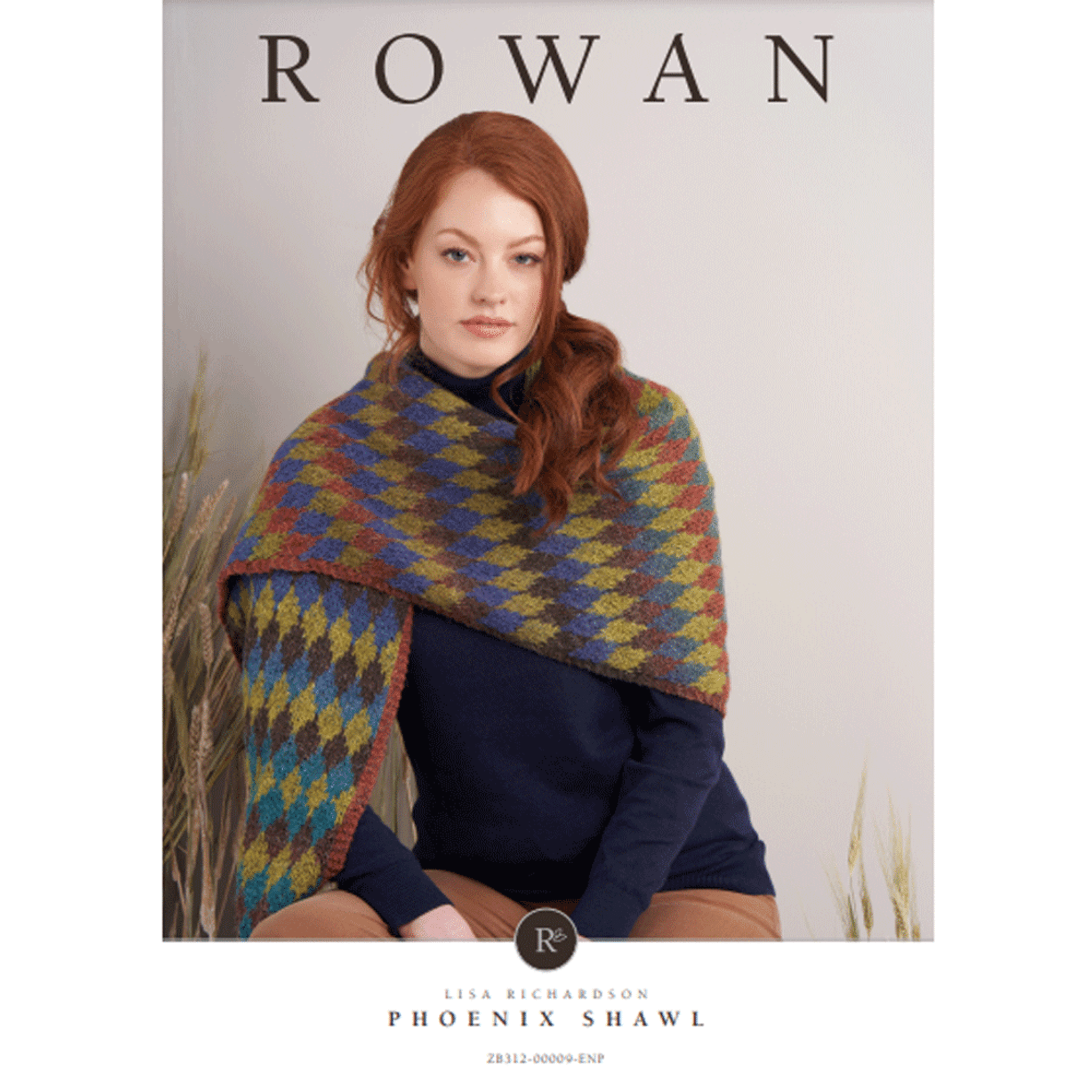 Rowan Ladies Phoenix Shawl Knitting Pattern Using Felted Tweed Colour