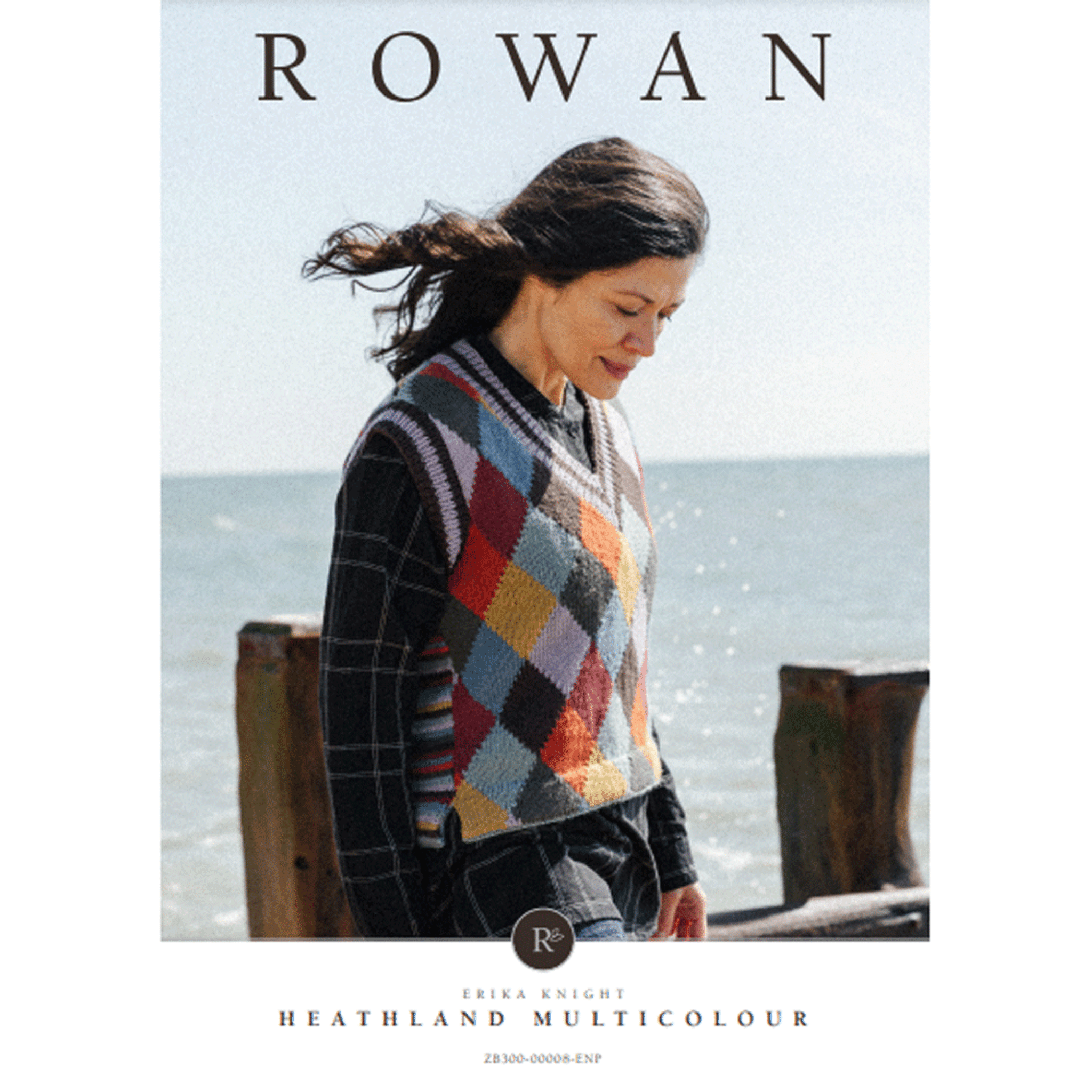 Rowan Womens Heathland Multicolour Vest Knitting Pattern Using Pebble