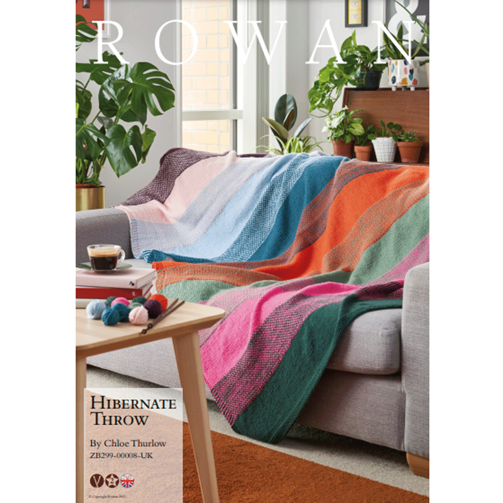 Rowan Homes Hibernate Throw Knitting Pattern Using Pure Wool Superwash