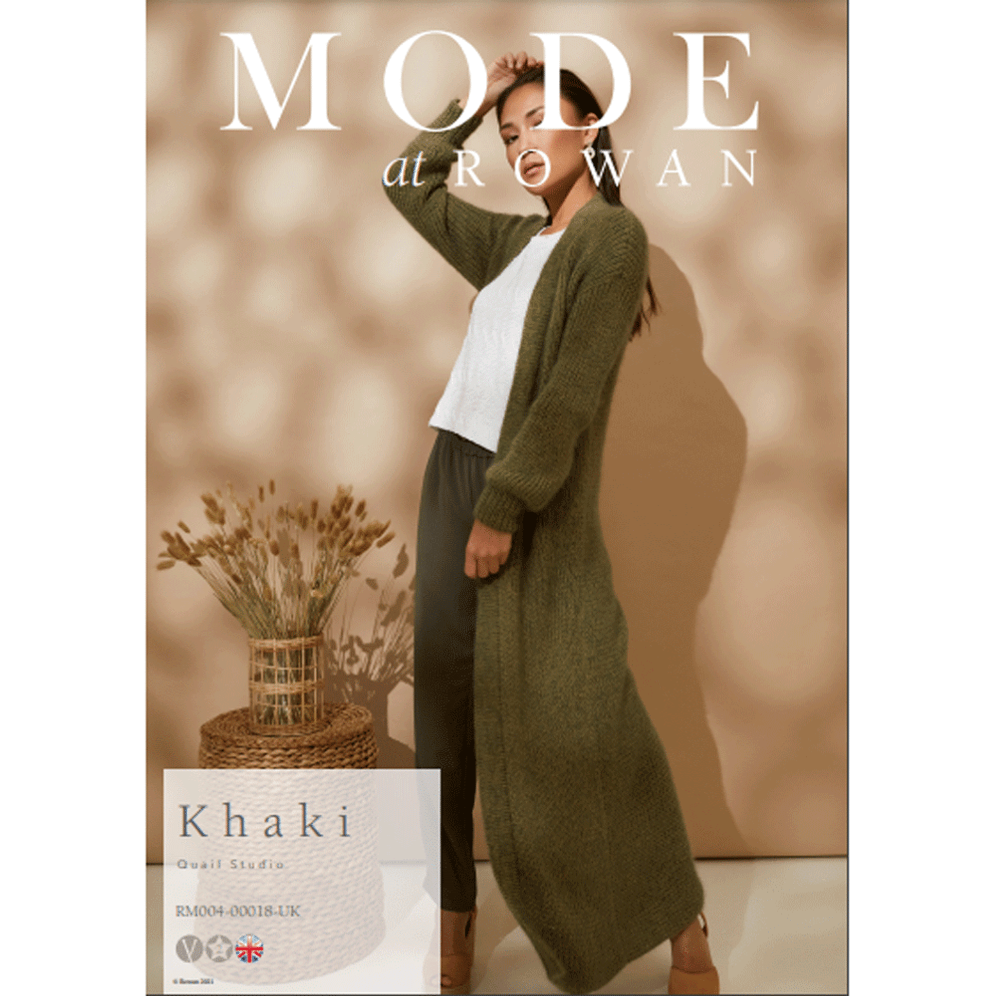 Rowan Ladies Khaki Cardigan Knitting Pattern Using Summerlite Dk And