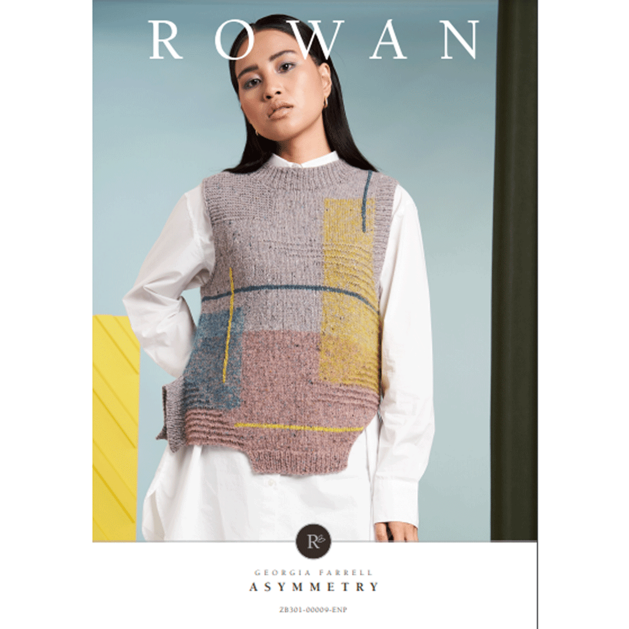 Rowan Ladies Asymmetry Vest Knitting Pattern Using Felted Tweed And