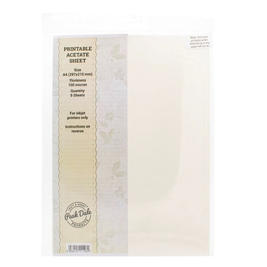Acetate PRINTABLE A4 Sheet Pack of 5 - Outback Yarns