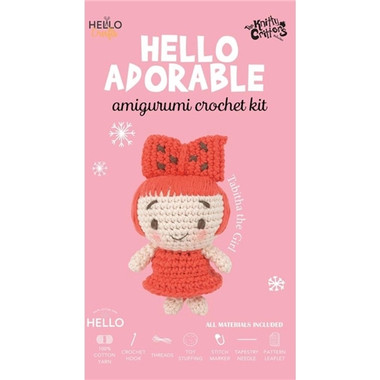 Knitty Critters Hello Adorable | Tabitha the Girl | Crochet Kit ...