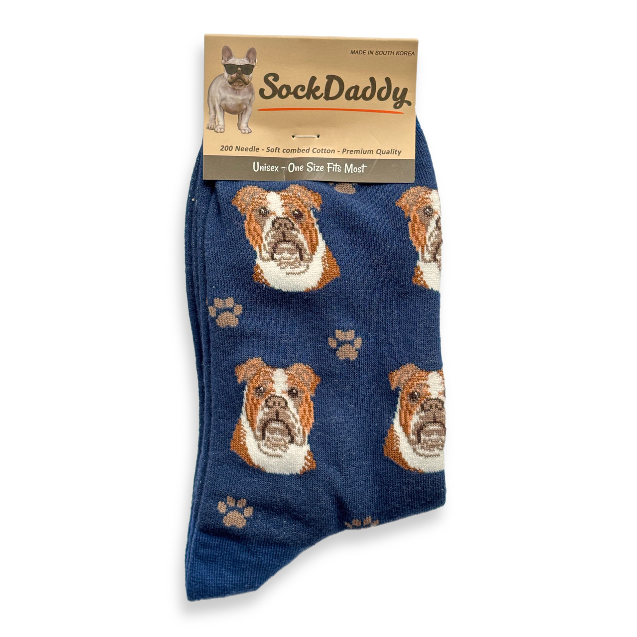English bulldog print socks - America's National Churchill Museum Store