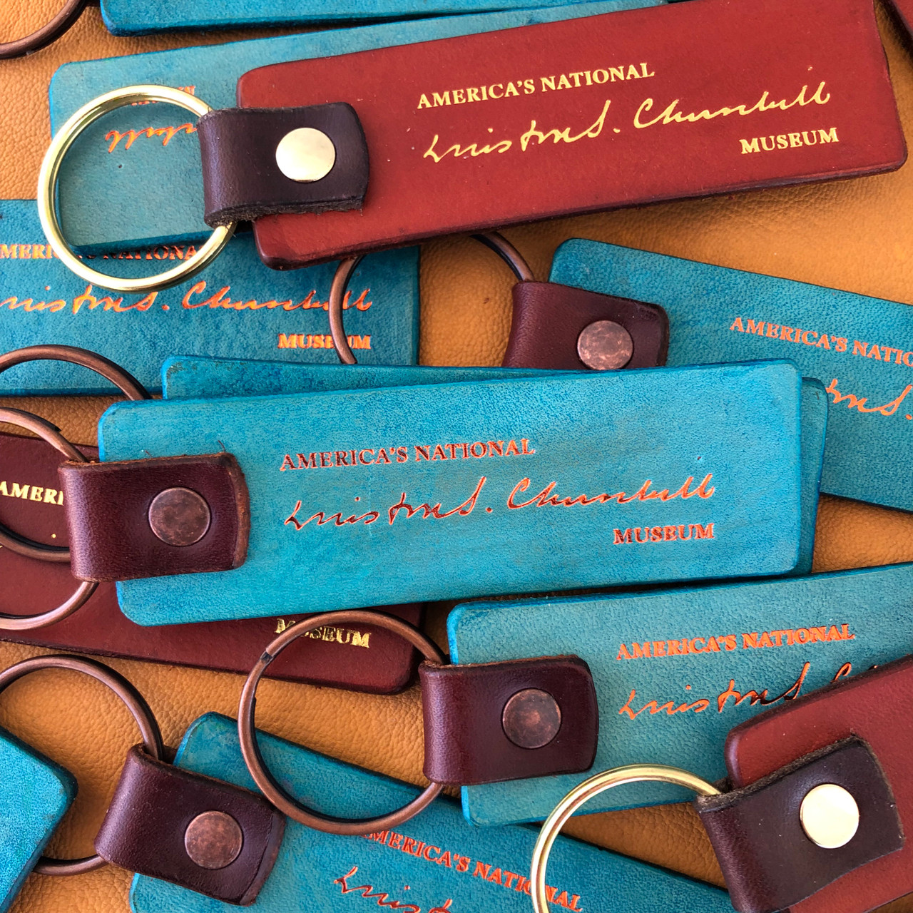 ANCM Signature Leather Keychain - Turquoise - America's National ...