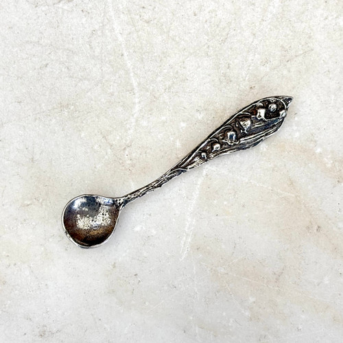 Salt spoon with lily of the valley design by ASL Pewter - America's ...