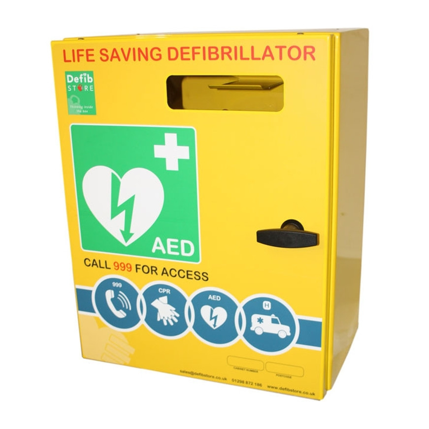 Click Medical Defibrillator Stainless Steel Cabinet No Lock & Electrics ...