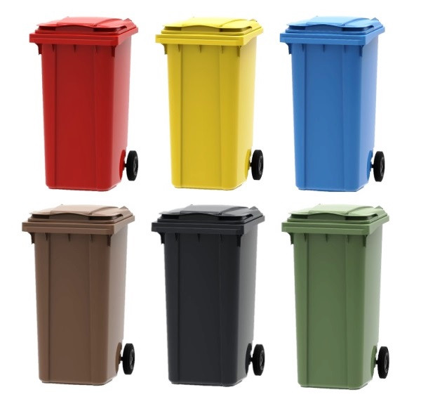Wheeled Refuse Bin 240ltr - GREY - Diamond Industrial Supplies