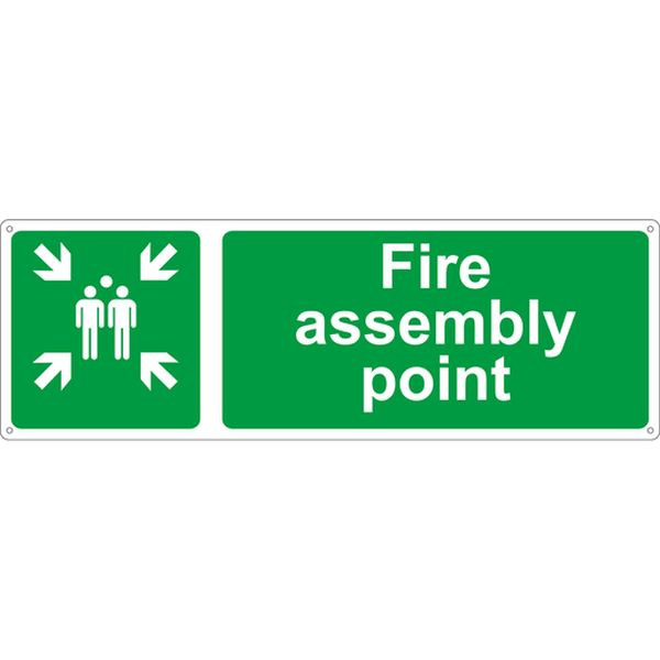 600 x 200mm SR Fire Assembly Point Sign - Diamond Industrial Supplies
