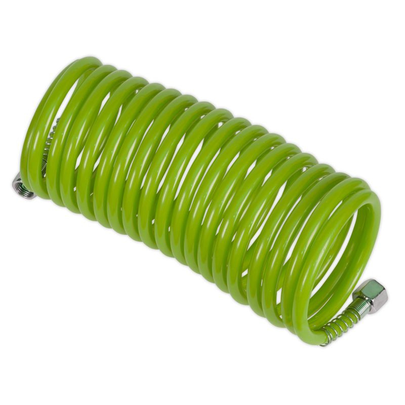 SA335G PE Coiled Air Hose 5m x 5mm with 1/4in BSP Unions - Diamond ...