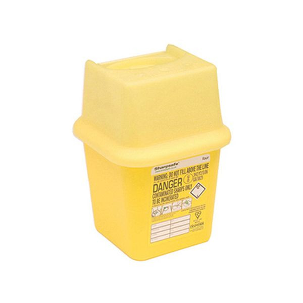 Safety First Aid Sharps Clincal Waste Disposal Bin 4ltr - Diamond ...