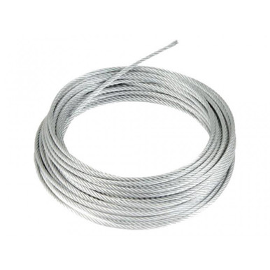 4.0mm x 10mtr (7x7) Wire Rope Zinc - Diamond Industrial Supplies