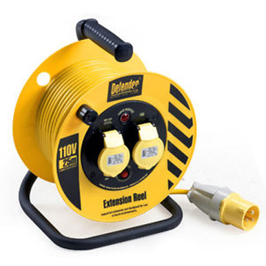 Defender 1.5mm 16A 110V 25mtr Extension Cable Reel - Diamond Industrial ...