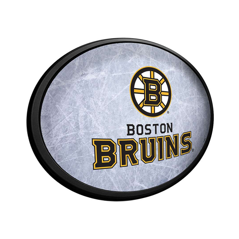 Bruins Ice Oval Slimline Lighted Wall Sign - Boston ProShop