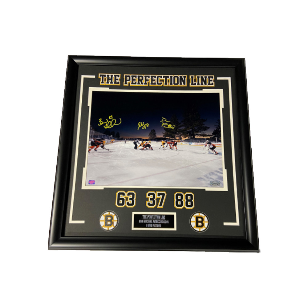 "The Perfection Line" Bergeron, Marchand and Pastrnak Signed ...