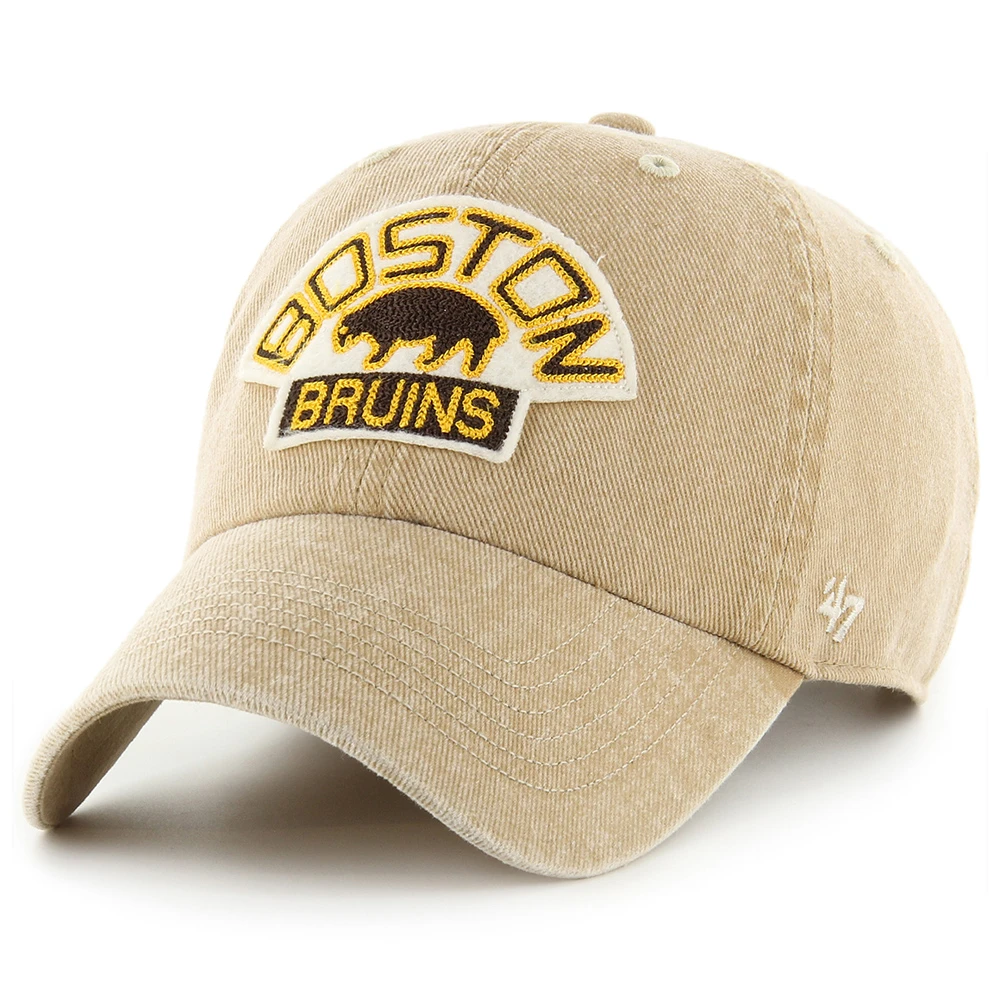 Bruins '47 Centennial Early Years Khaki Clean Up Cap
