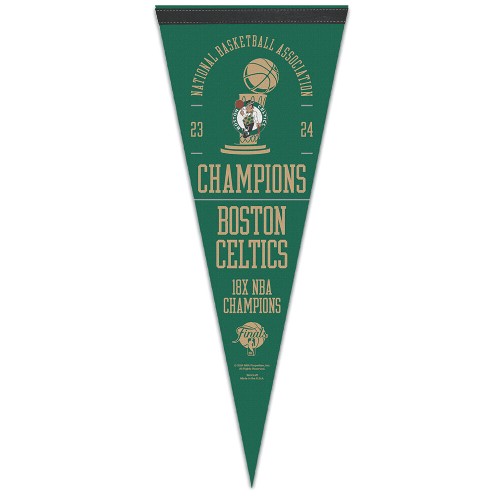 Celtics 2024 NBA Champions Locker Room Premium Pennant - Boston ProShop