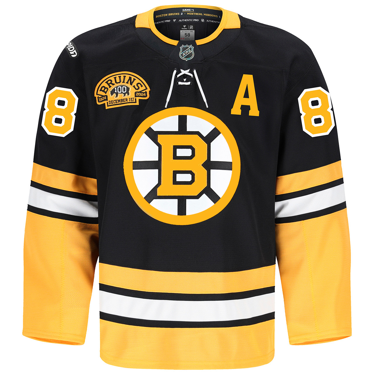 David Pastrnak Fanatics Authentic Pro Centennial Game Jersey - Boston ...