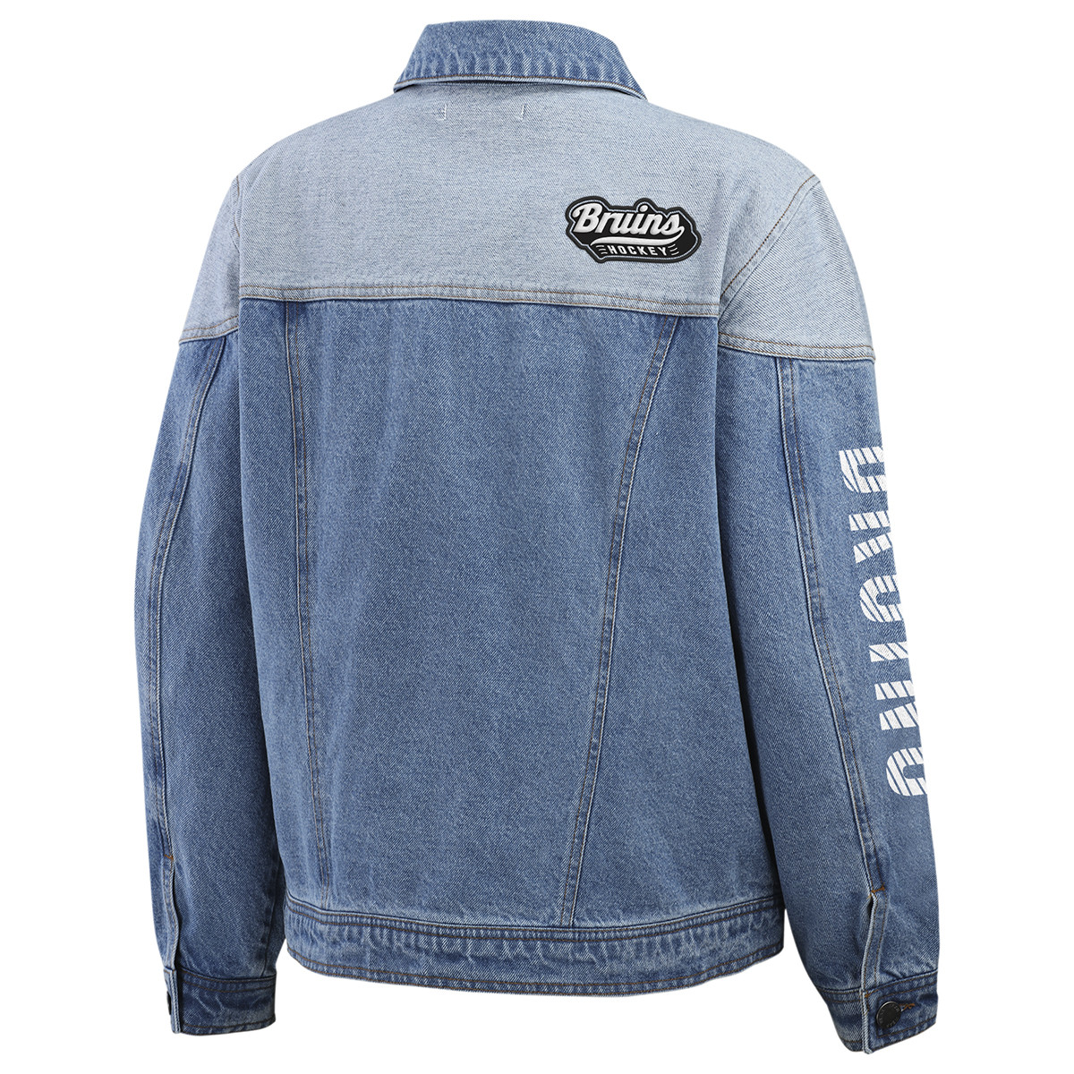 Bruins Ladies WEAR By Erin Andrews Denim Jacket - Boston ProShop