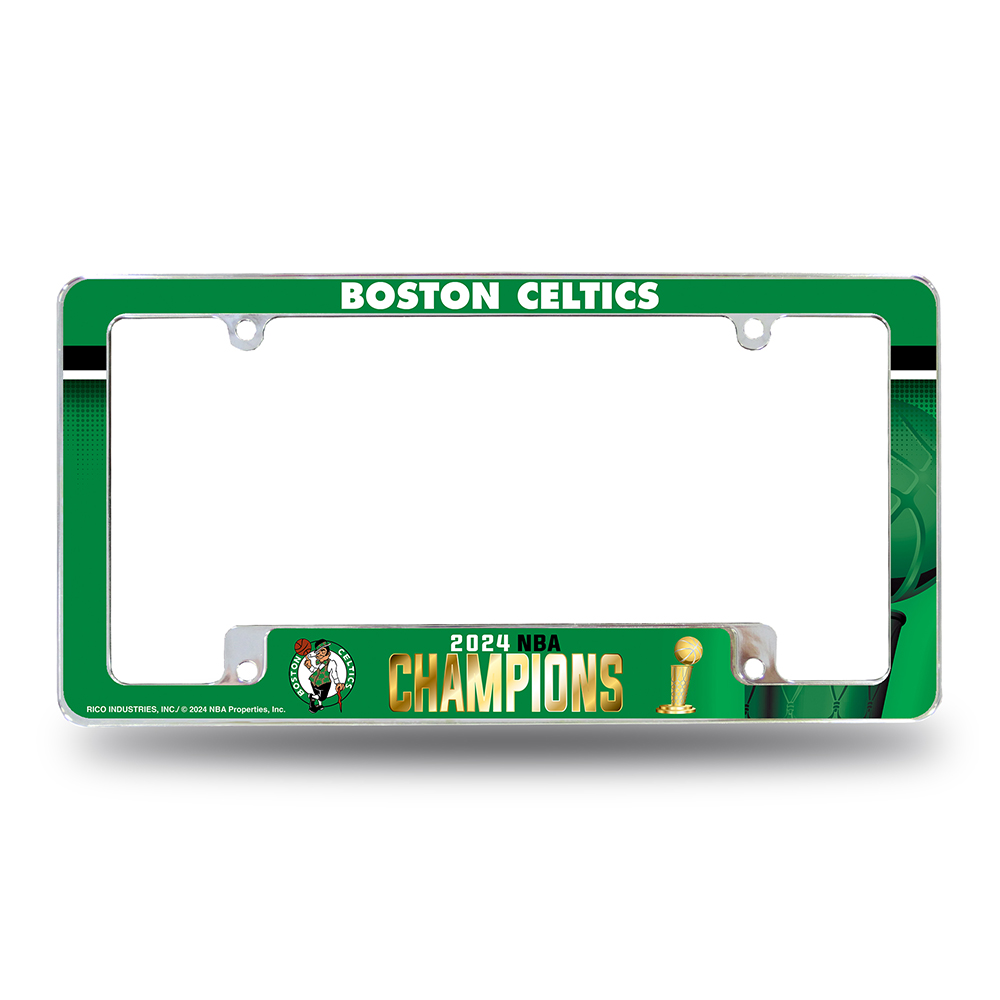 Celtics 2024 NBA Champions Chrome License Plate Frame