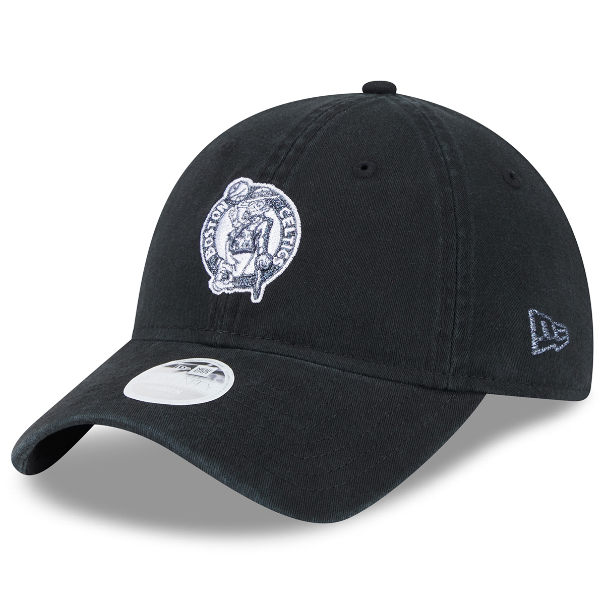 Celtics Ladies Logo Glitz 9TWENTY Black Cap - Boston ProShop