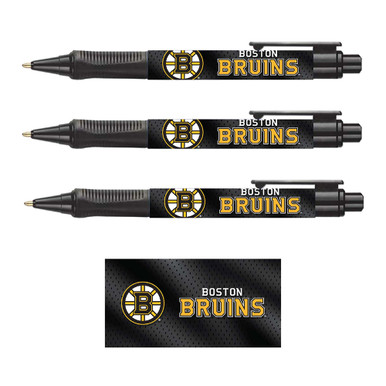 Bruins 3pk Contour Grip Pens - Boston ProShop