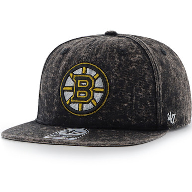Bruins '47 Gamut Black Captain Cap - Boston ProShop