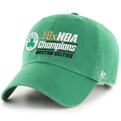 Celtics '47 18X NBA Champions Green Clean Up Cap