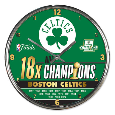 Celtics 18x NBA Champions Round Clock