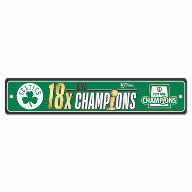 Celtics 18x NBA Champions Plastic Sign