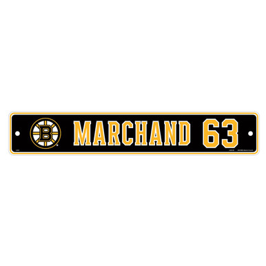 Brad Marchand 4x23 Nameplate Street Sign - Boston ProShop