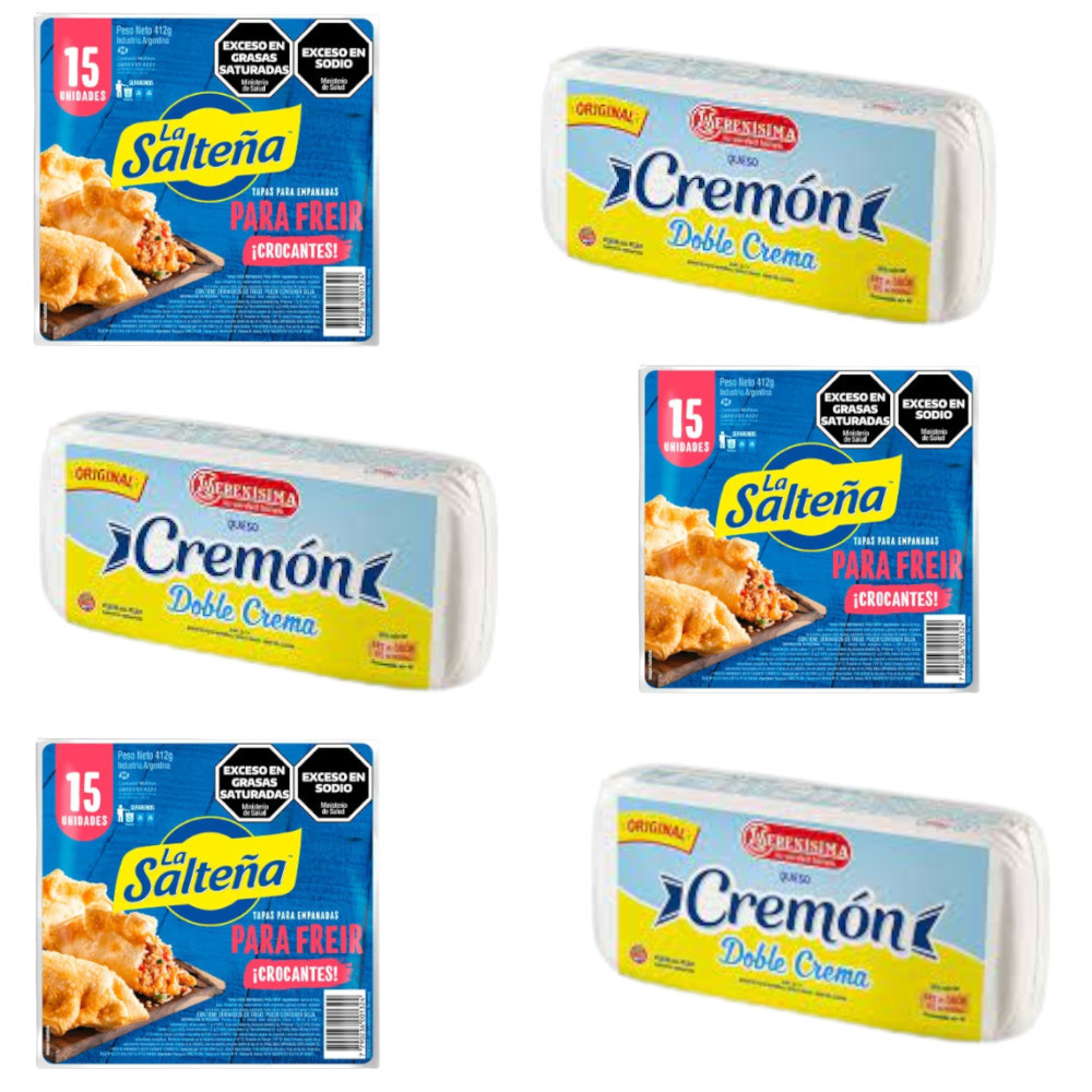 Combo Tapas de Empanadas para Freir + Queso Cremón Doble Crema, 3.0 kg ...