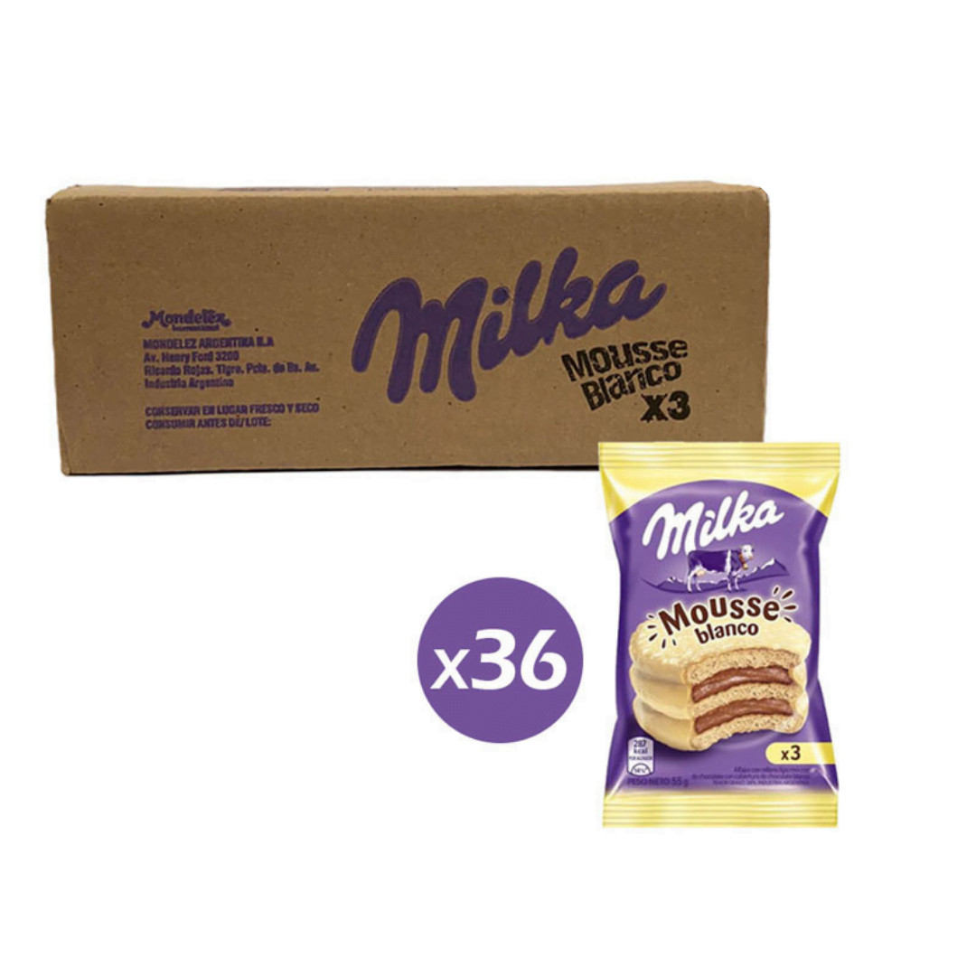 Milka Alfajor Mousse con Baño de Chocolate Blanco, 2 kg / 70.54 oz ...