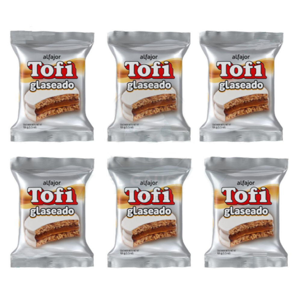 Tofi Alfajor Glaseado Relleno con Dulce de Leche, 44 g / 1.55 oz ea ...