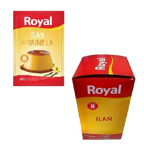 Royal Flan en Polvo Sabor Vainilla, 60 g / 2.11 oz (caja con 6 unidades)