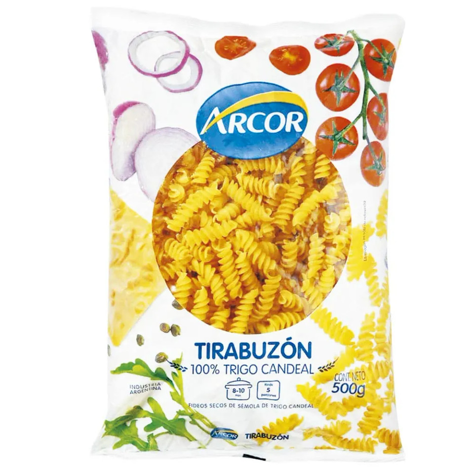 Arcor Fideos Tirabuzón, 500 g / 1.1 lb