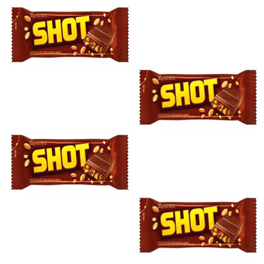 Shot Chocolate con Maní, 140 g / 4.93 oz (pack de 4 unidades)