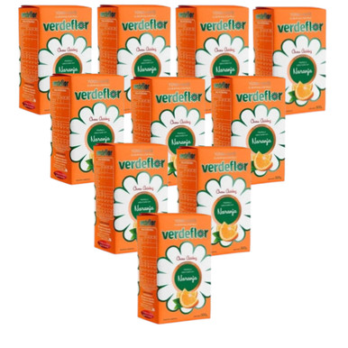 VerdeFlor Yerba Mate Naranja, 500 g / 1.1 lb ea (pack de 10 unidades)
